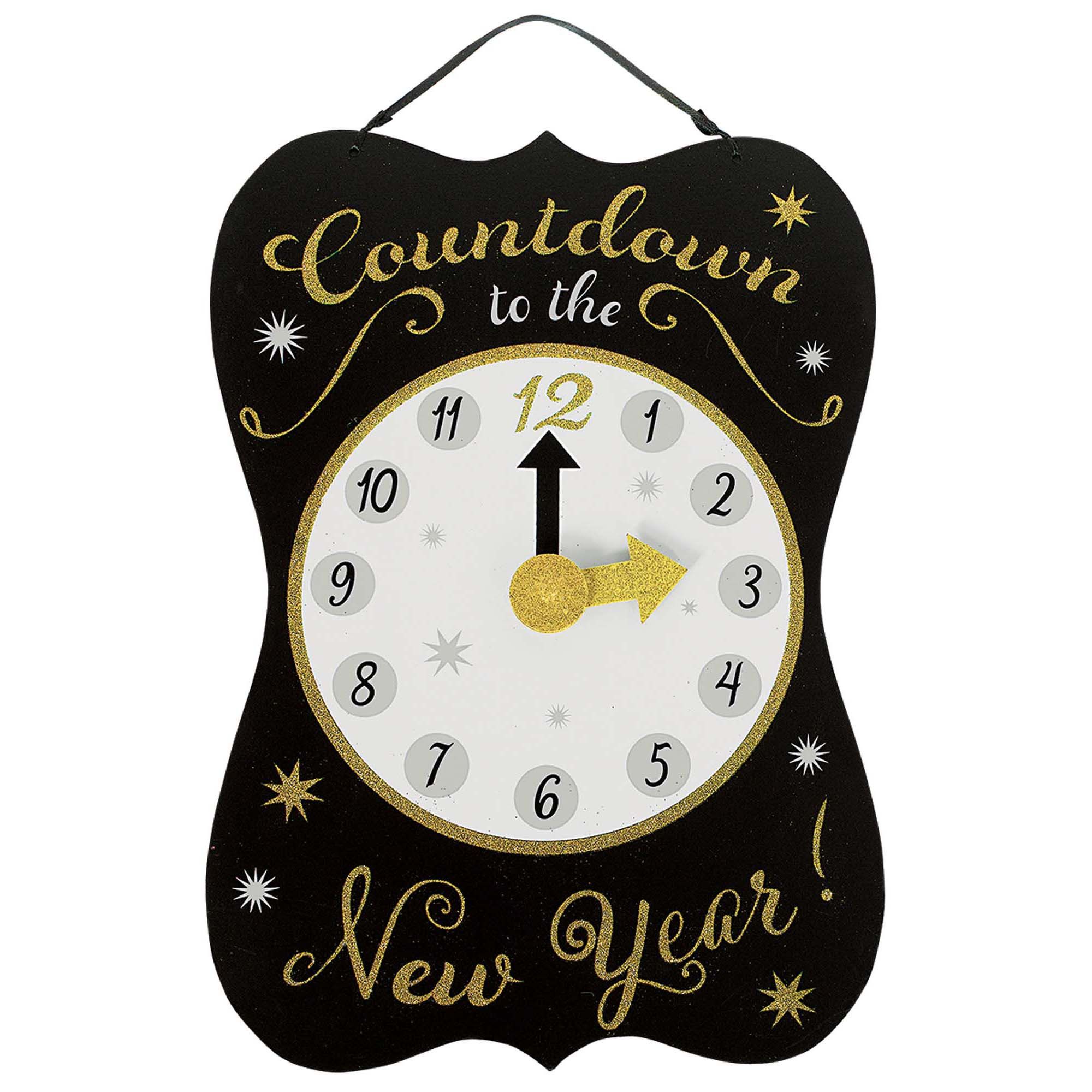 New Year s Countdown Medium Hanging Sign